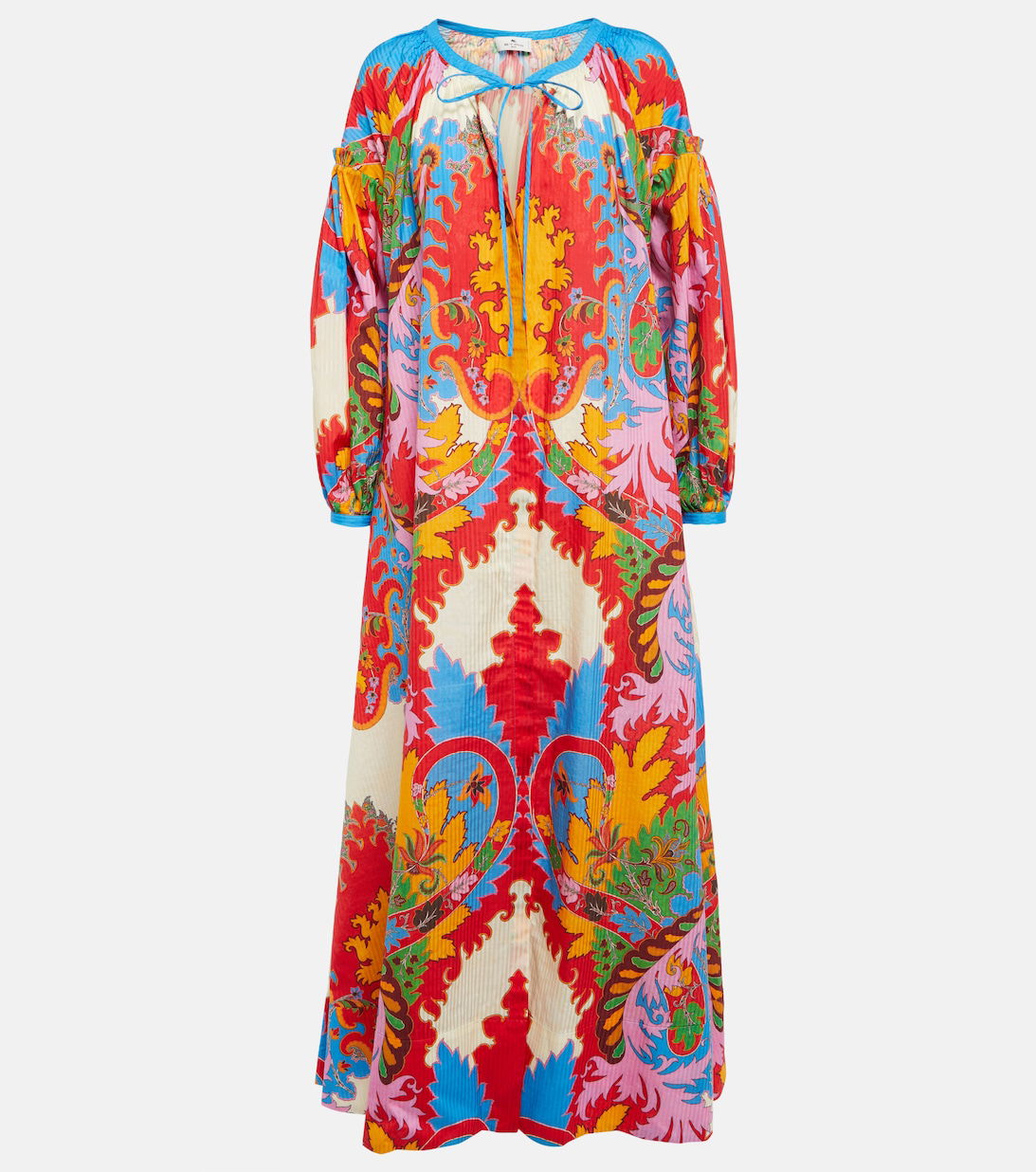 ETRO Printed Cotton And Silk Kaftan in Multicoloured | endource