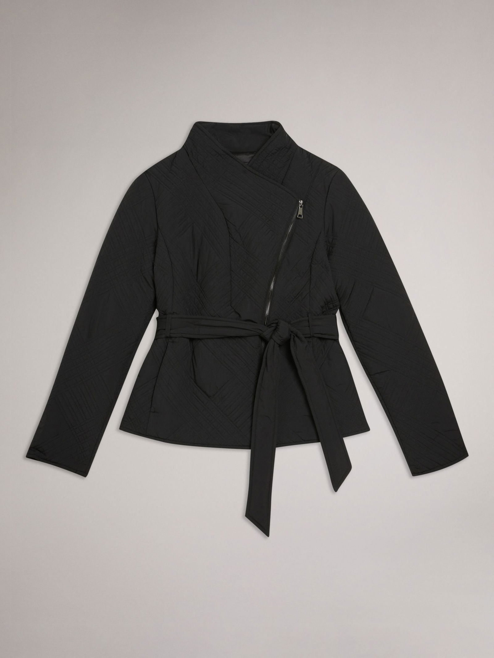 TED BAKER Rosemia Padded Wrap Jacket in Khaki | endource