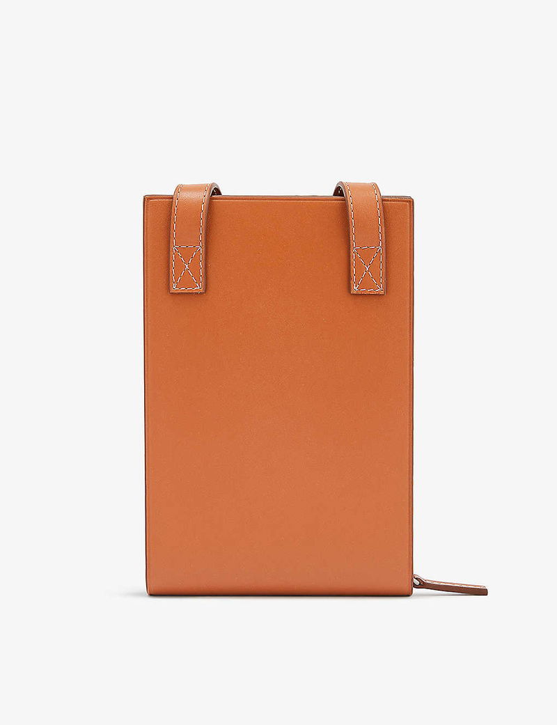 JACQUEMUS Le Gadju Cross-Body Pouch in LIGHT BROWN 2 | endource