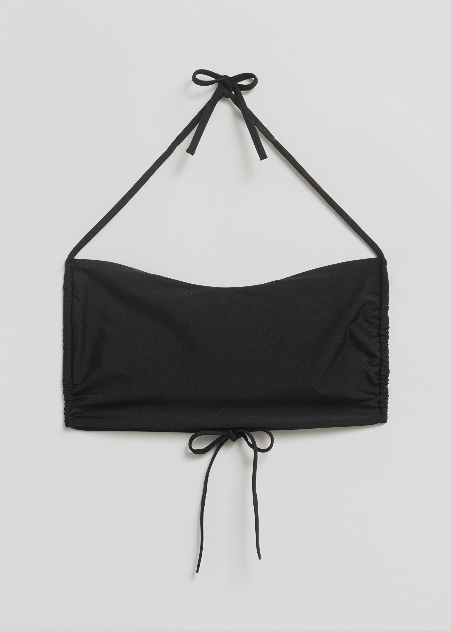 & OTHER STORIES Backless Bandeau Bikini Top in Black | endource