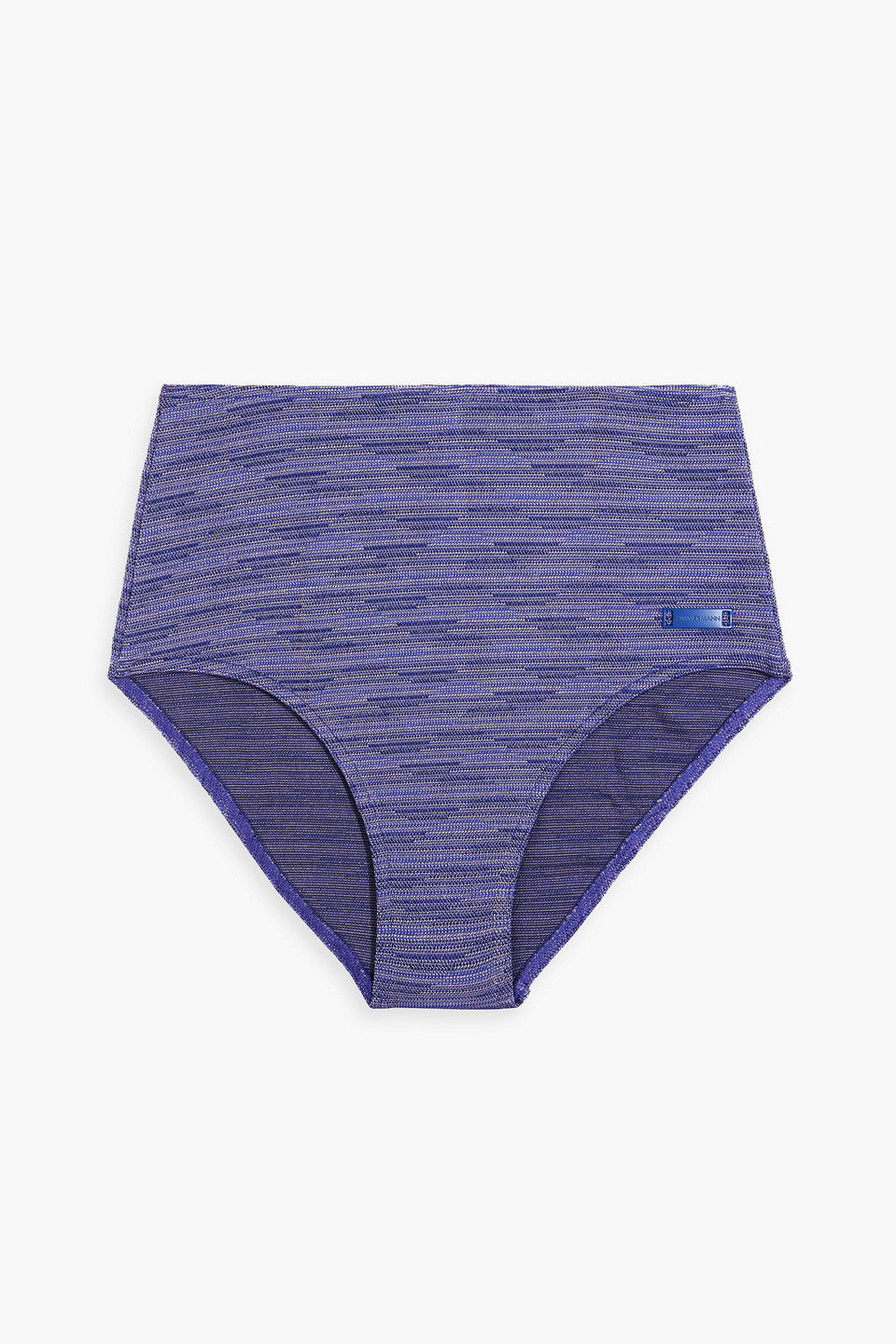 ZIMMERMANN Stretch-Knit High-Rise Bikini Briefs in Blue | Endource