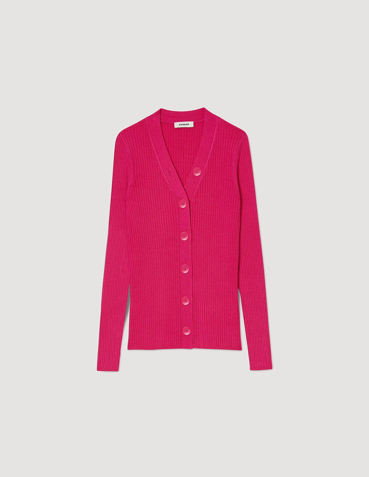 SANDRO Rib Knit Cardigan | Endource