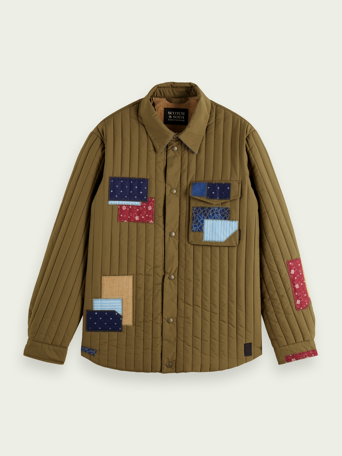 SCOTCH & SODA Quilted Patched Jacket in Combo A | endource
