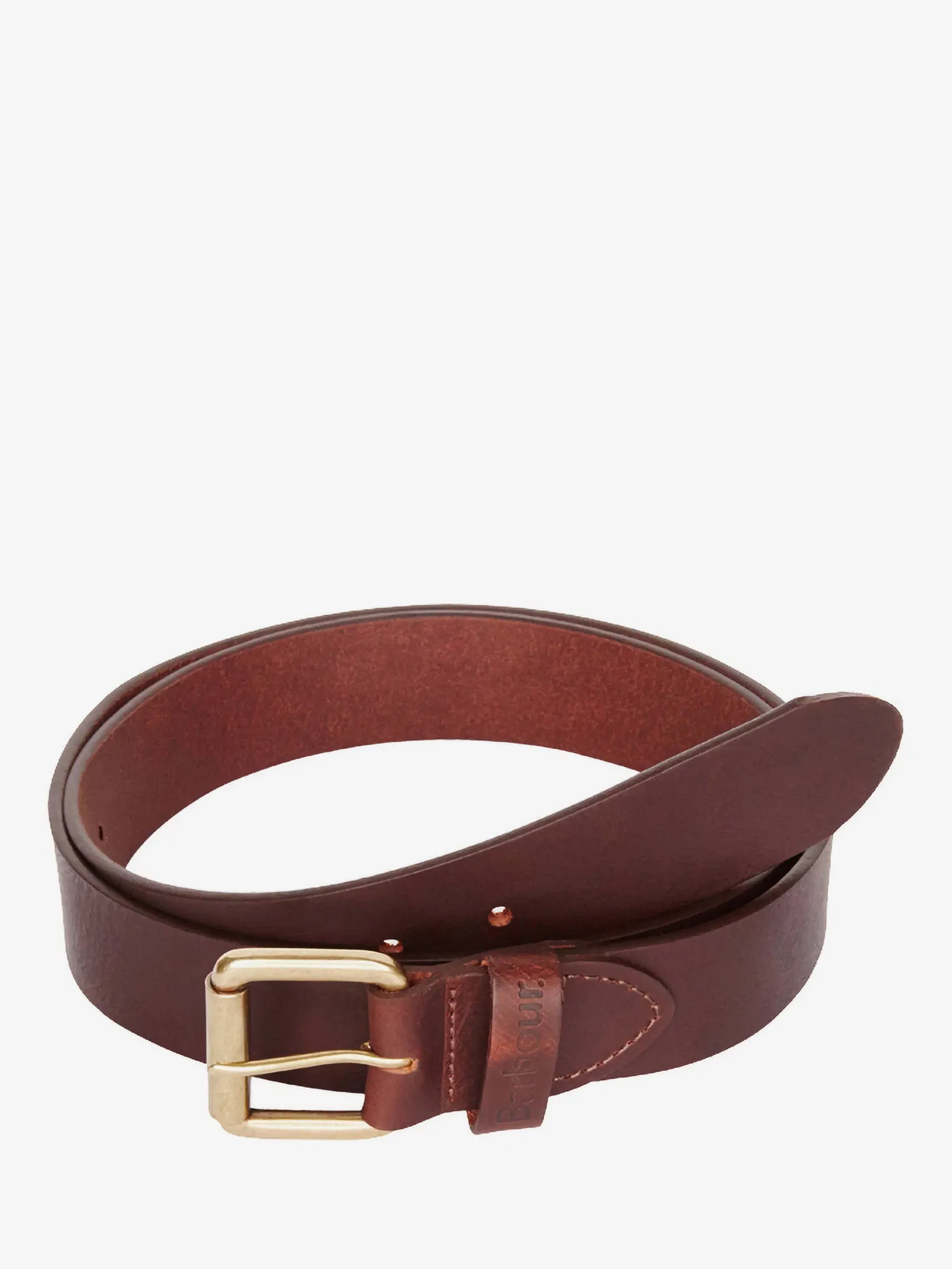 BARBOUR Matt Leather Belt in Brown | endource