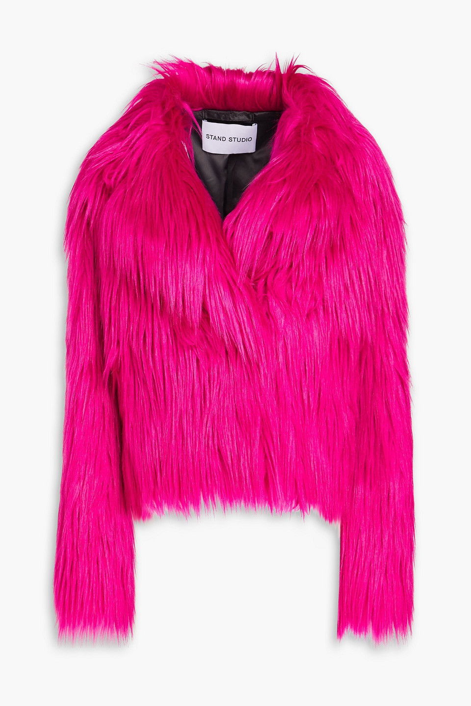 STAND STUDIO Faux Fur Jacket in Pink | endource