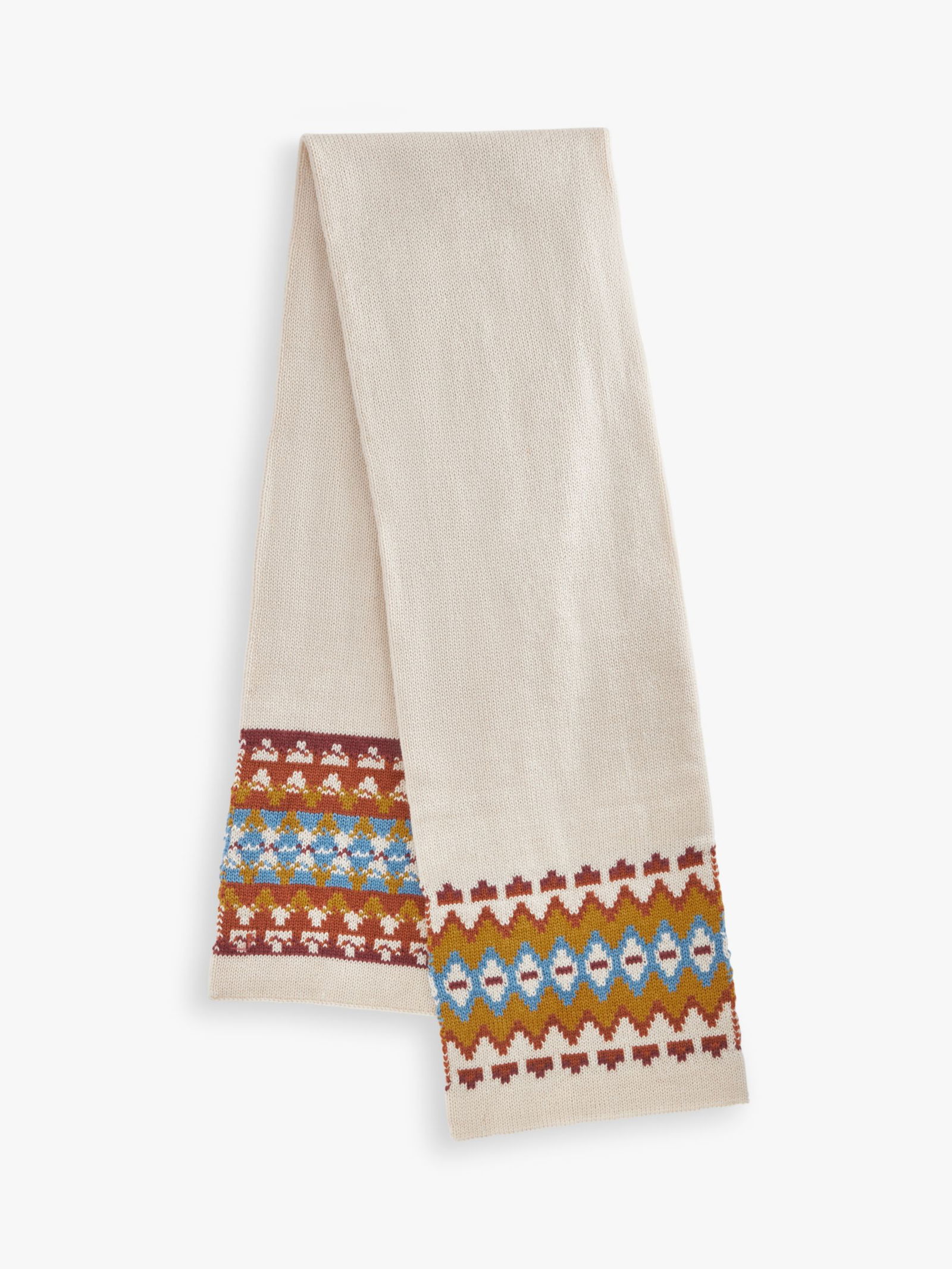 JOHN LEWIS Cosy Fair Isle Scarf in Multi | endource