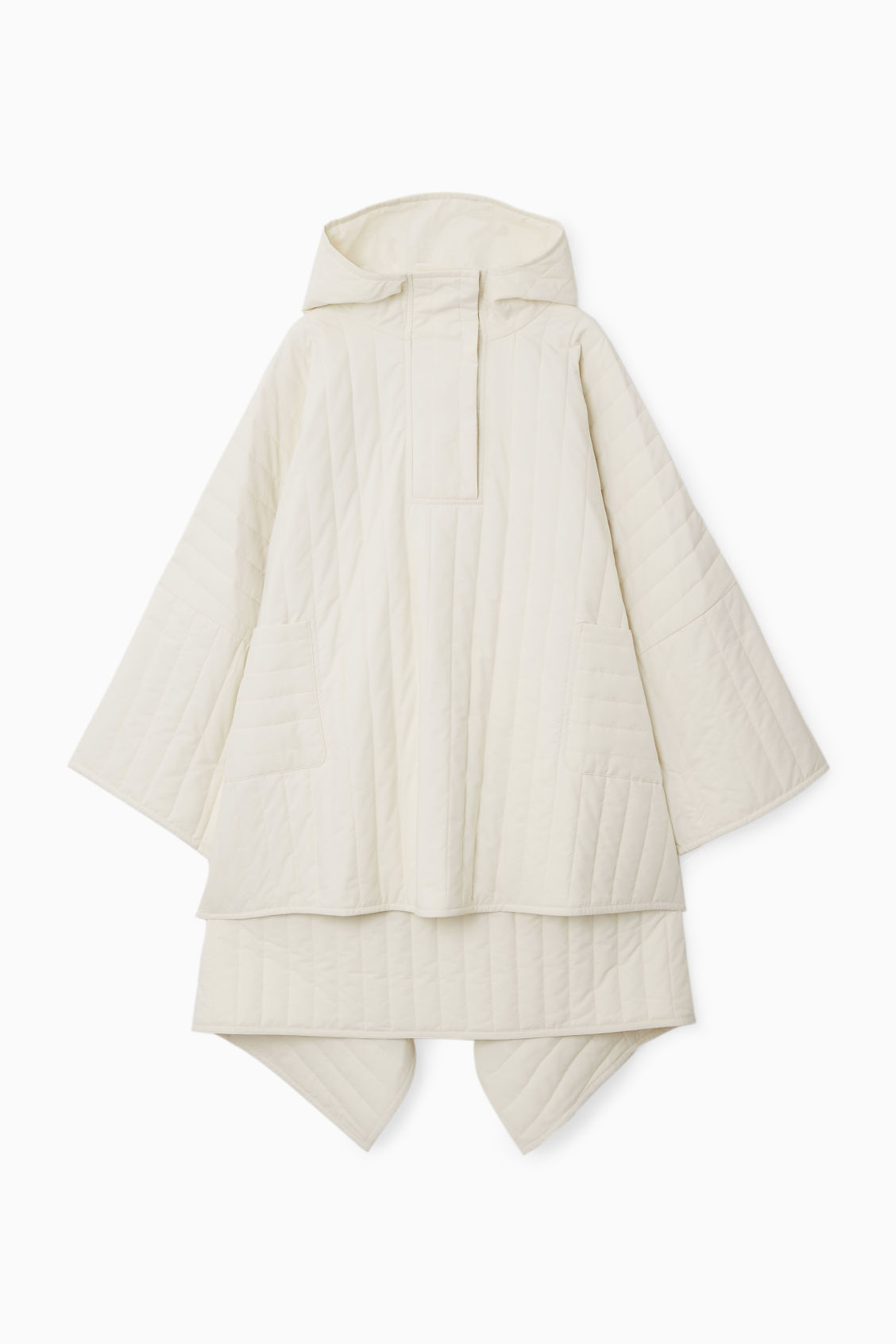 COS Hooded Padded Cape in OFF-WHITE | endource