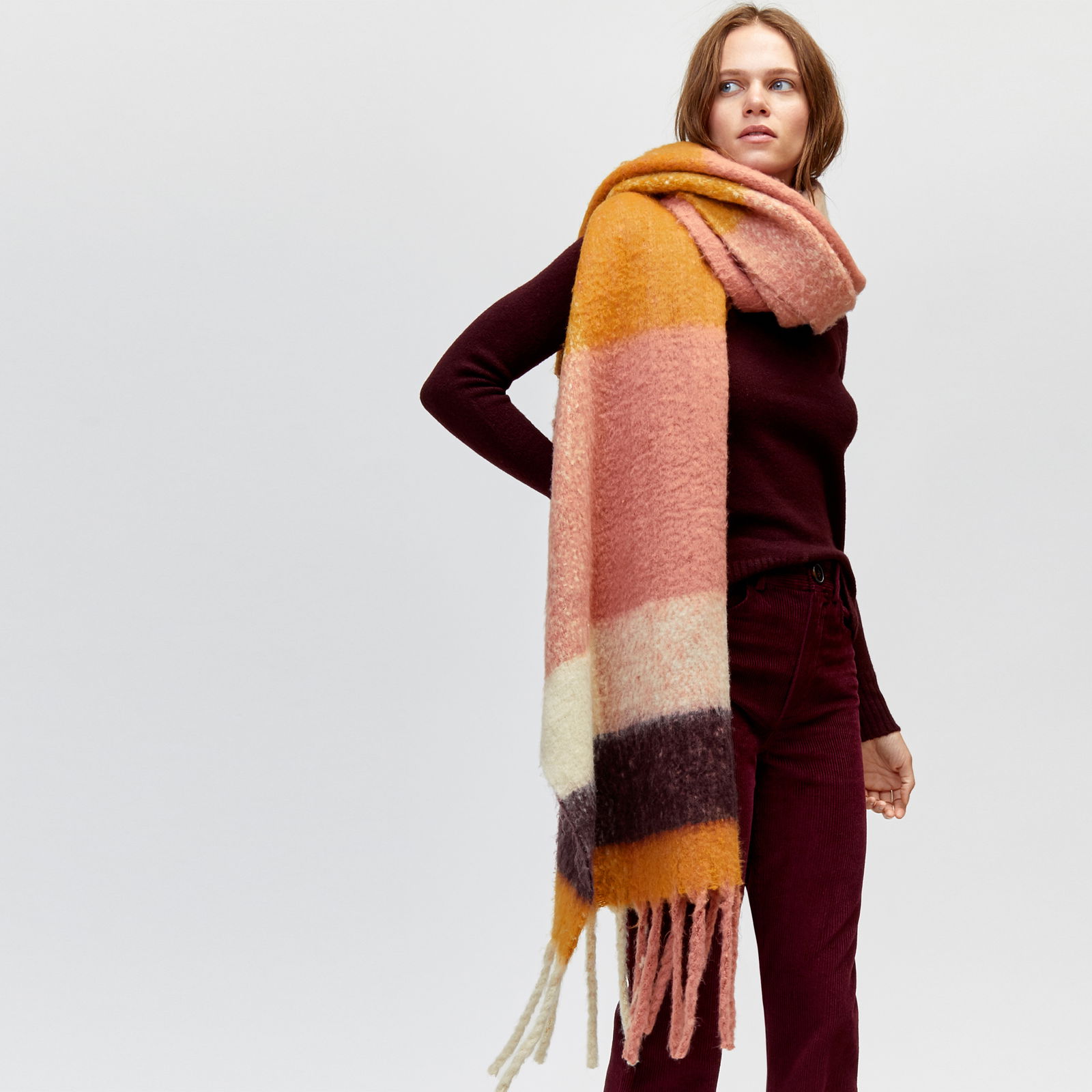 WAREHOUSE Brushed Check Scarf | Endource