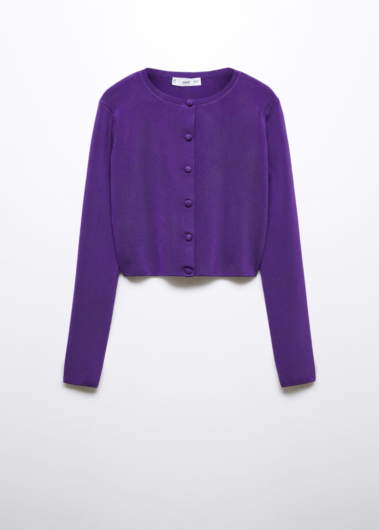 MANGO Cropped Cardigan With Buttons | endource