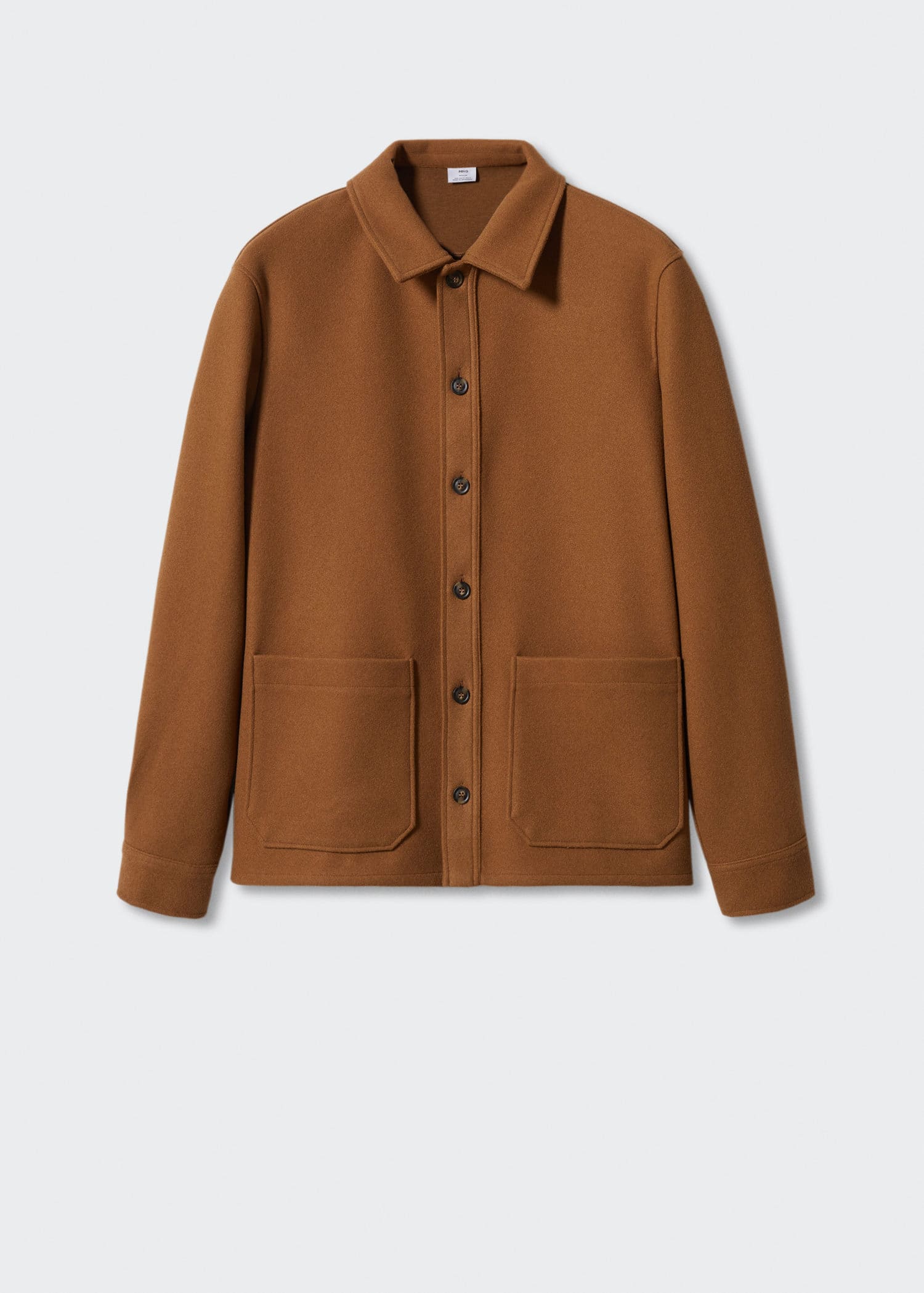 MANGO Textured Overshirt With Pockets | Endource