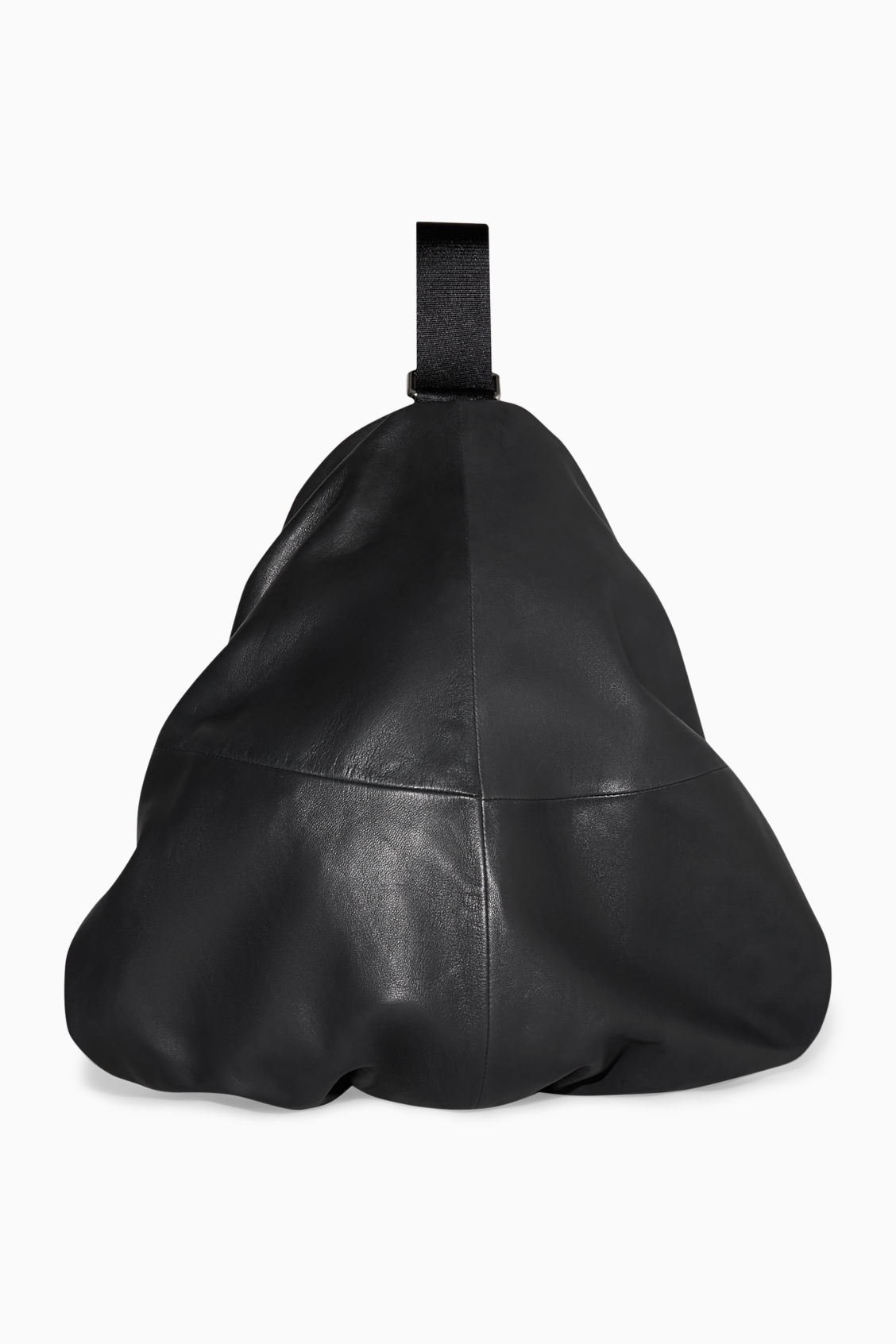 COS Leather Sling Backpack in BLACK | endource
