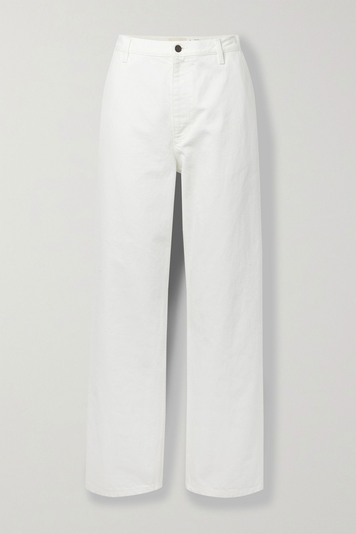 THE ROW Louie Low-Rise Wide-Leg Jeans in White | Endource