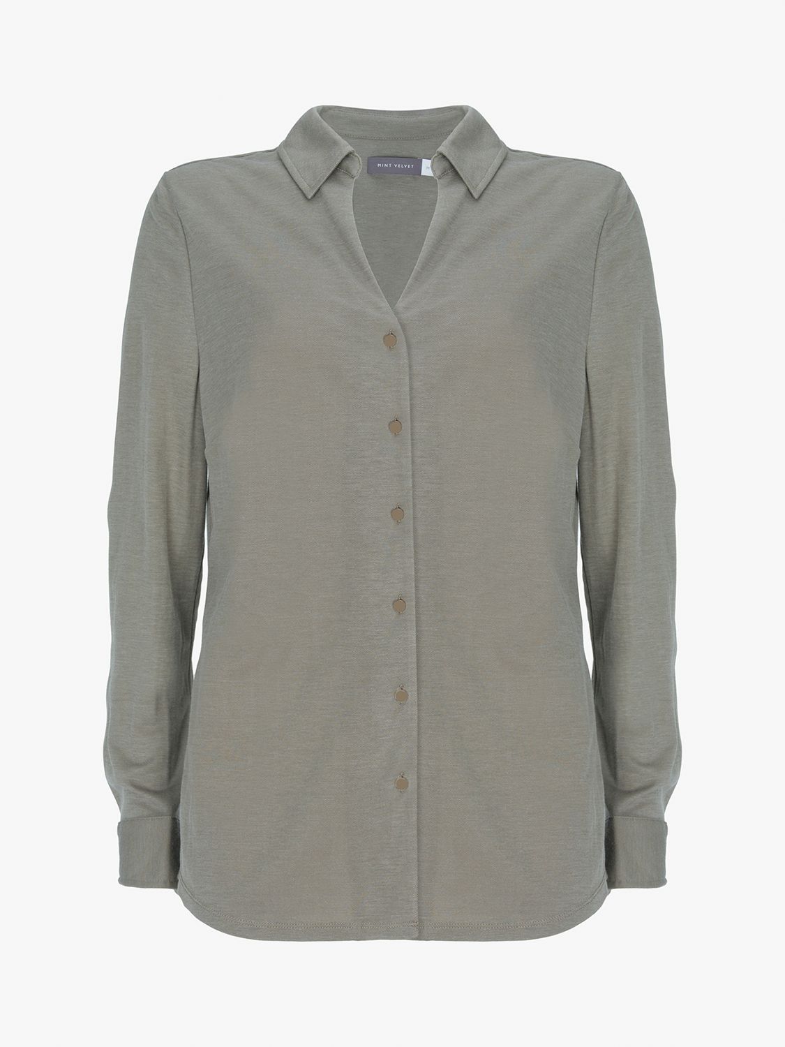 MINT VELVET Textured Shirt in Khaki | endource