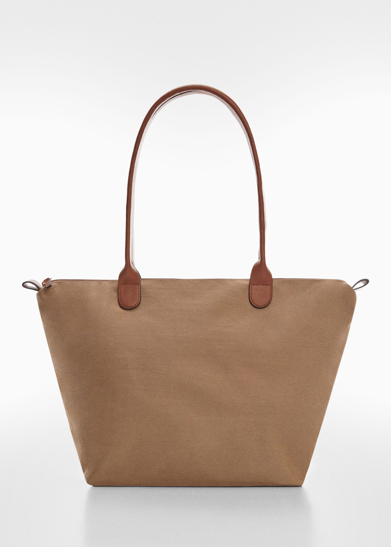 MANGO Tote Bag in Medium Brown | endource