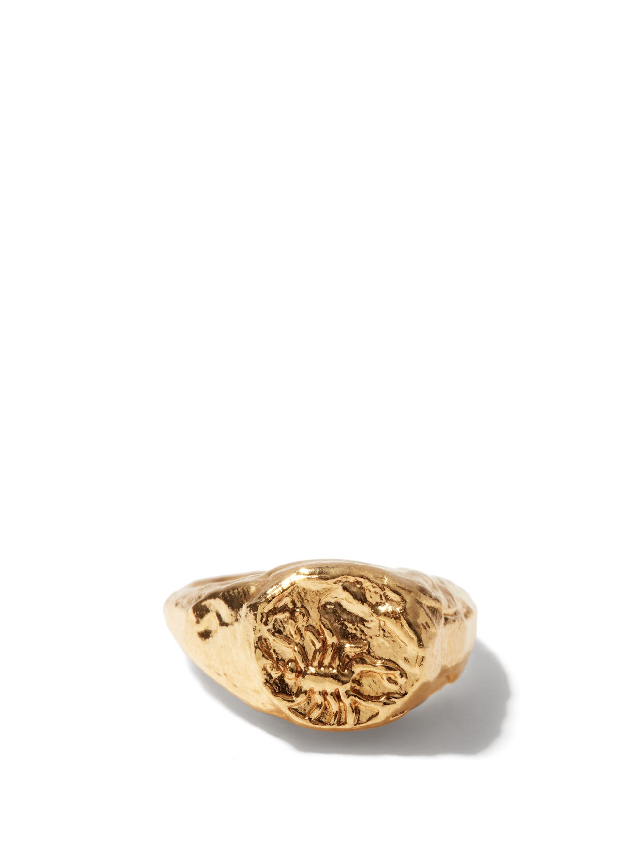 ALIGHIERI Scorpio 24kt Gold-Plated Zodiac Ring in Gold | endource