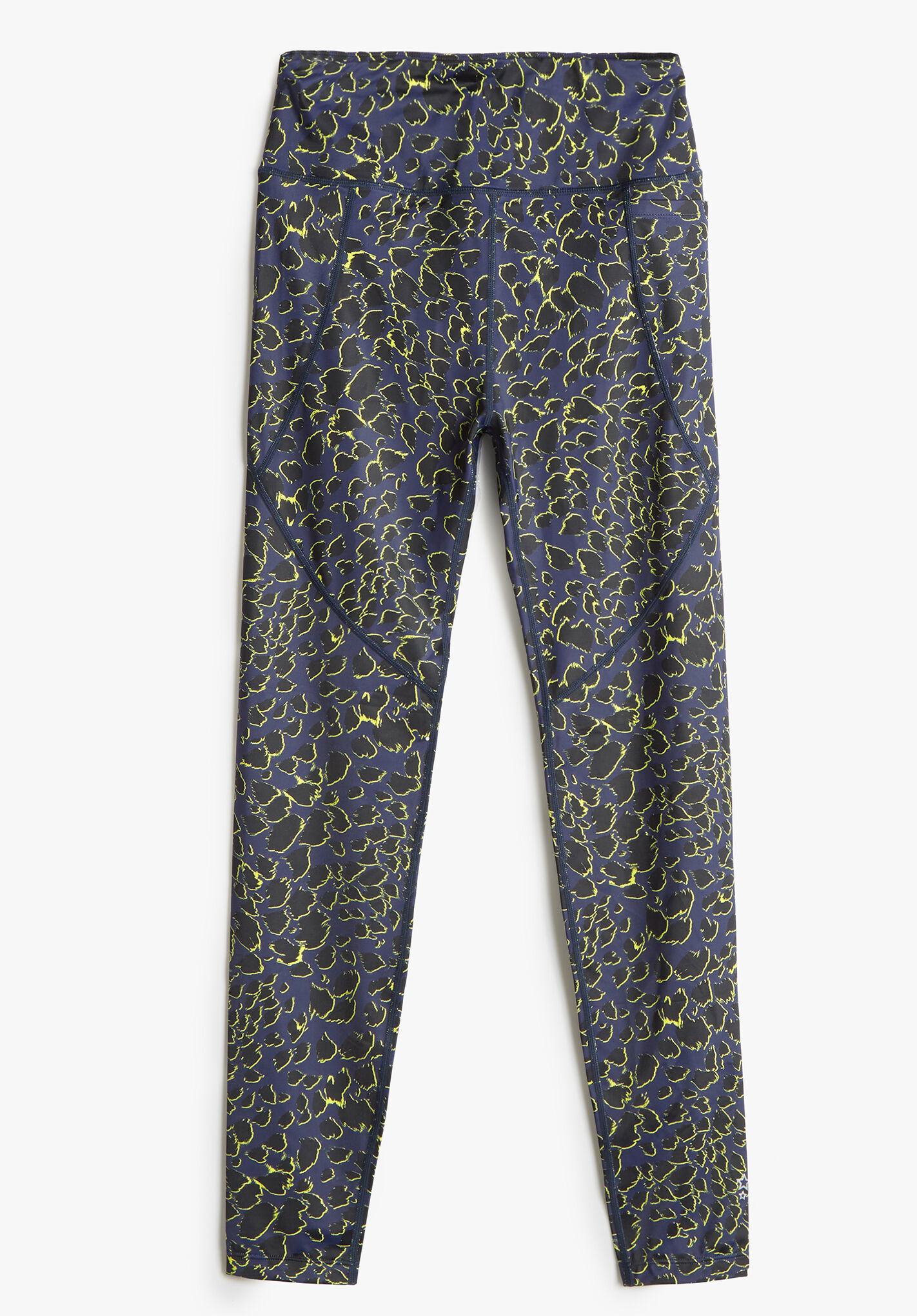 HUSH Aero Printed Active Leggings in Outline Animal Blue/Yellow | endource