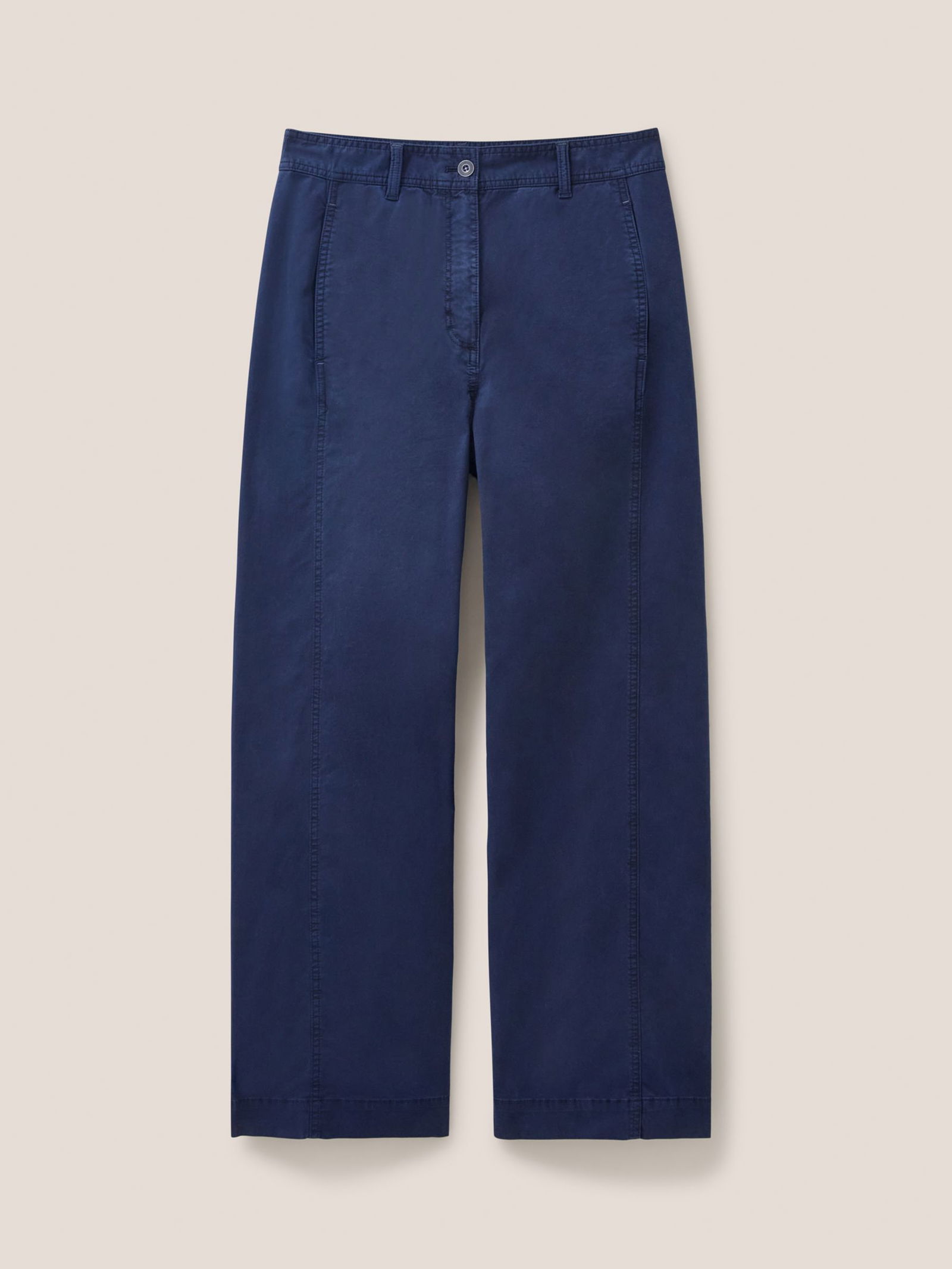 WHITE STUFF Paulette Wide Leg Trousers in Dark Navy | endource