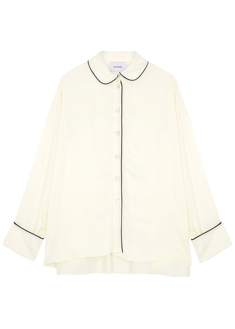 SLEEPER Pastelle Satin Pyjama Shirt | Endource