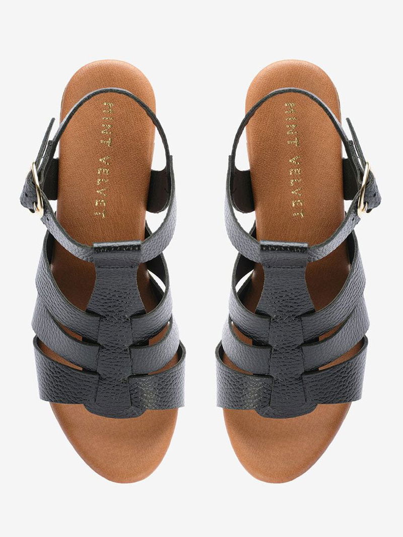 MINT VELVET Suzie Heeled Clog Sandals in Black | endource