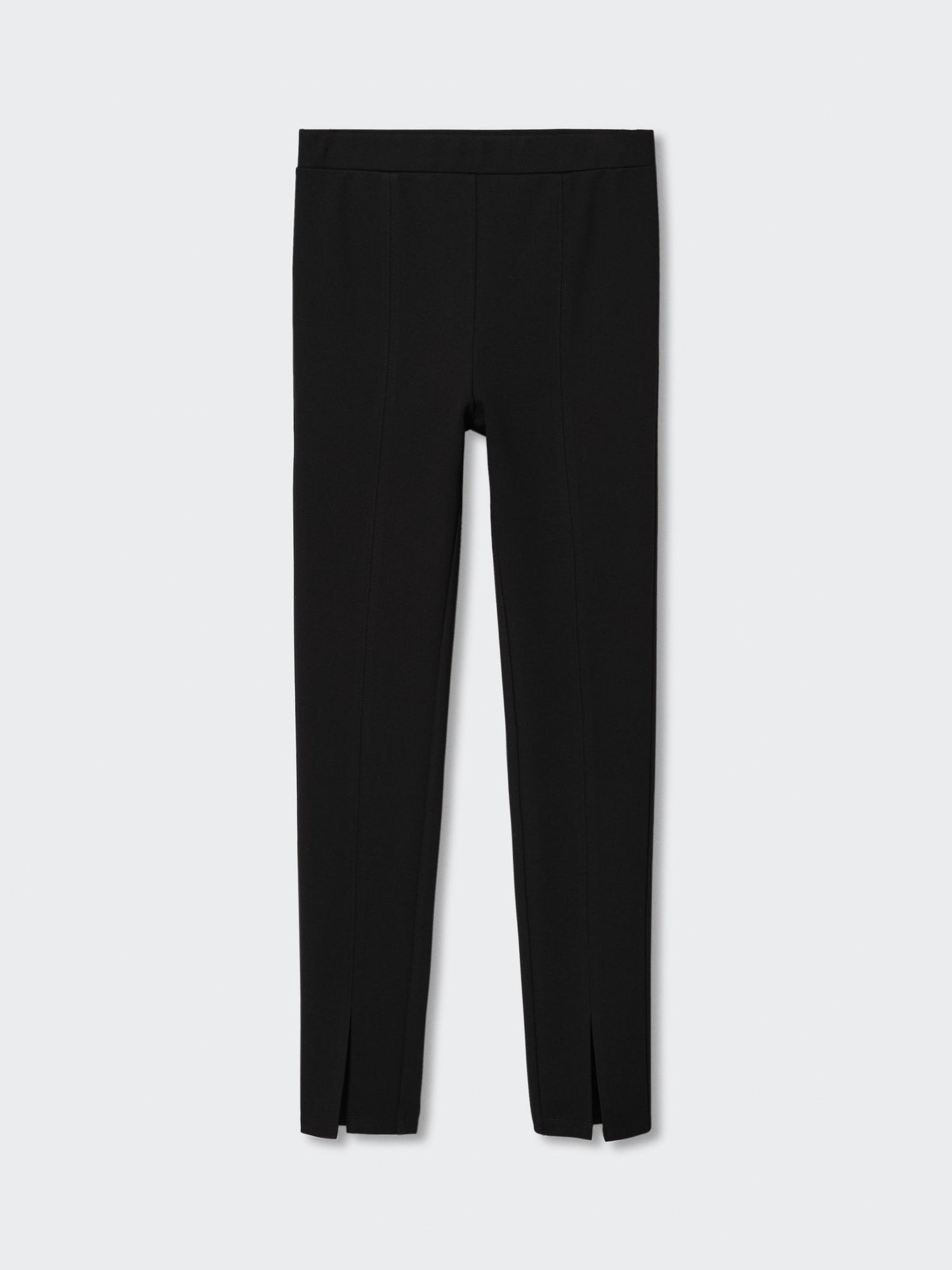 MANGO Puntaa-A Slit Hem Leggings in Black | Endource