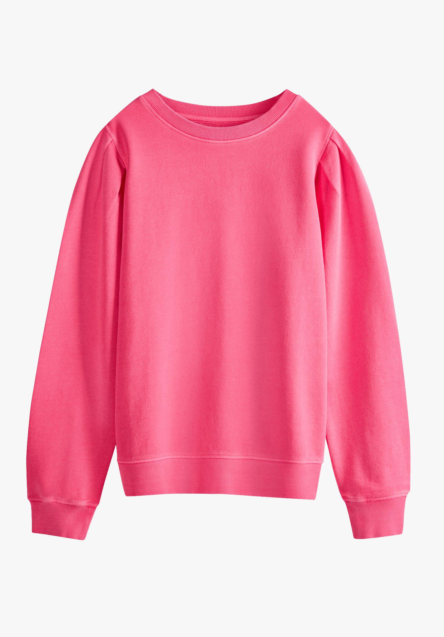 HUSH Minerva Pleat Sleeve Sweatshirt in Bright Pink | endource