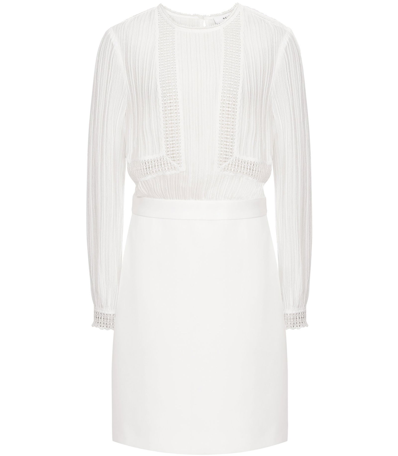 REISS Bruna Lace-Detail Dress | endource