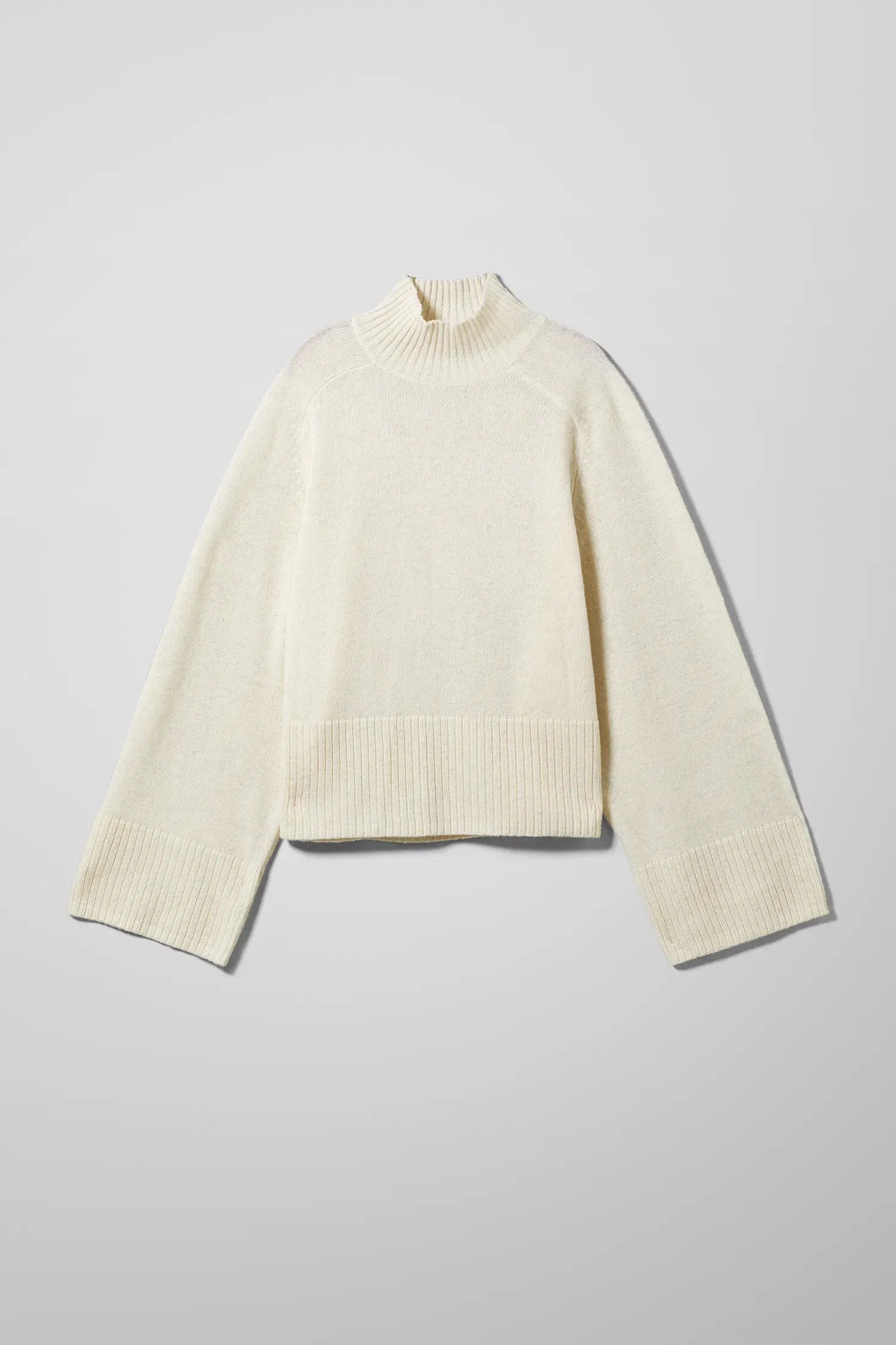 WEEKDAY Saga Wool Sweater in Off-White | endource