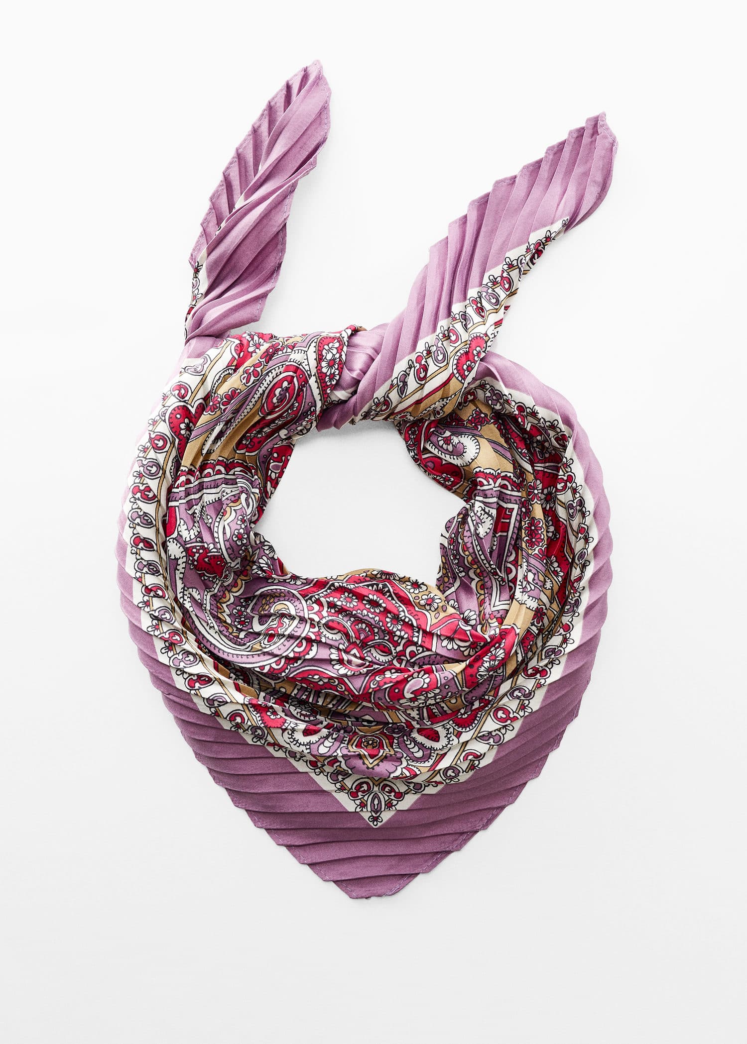 MANGO Neck Scarf in Light/Pastel Purple | endource