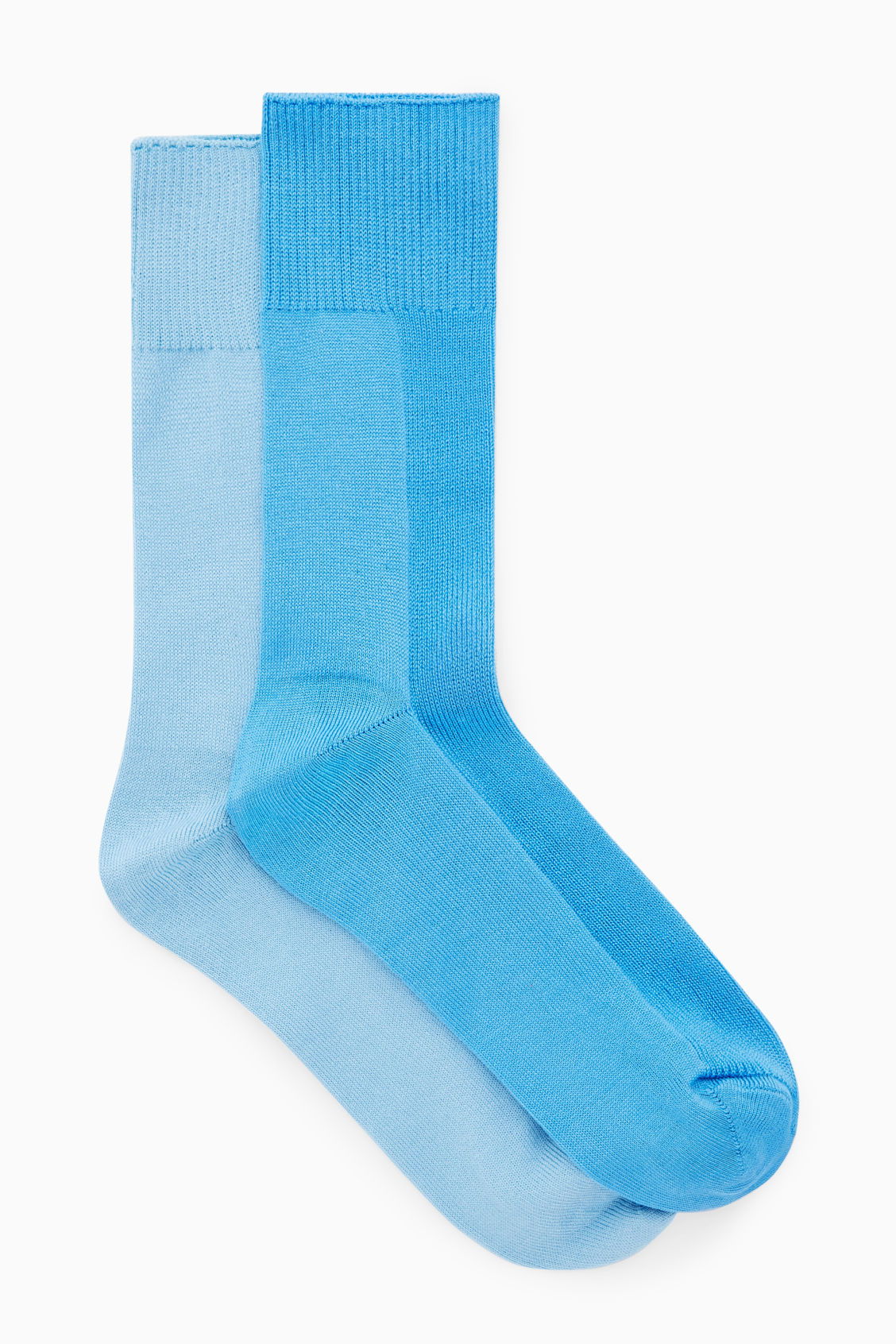 COS 2-Pack Ribbed Panel Socks in BLUE | endource