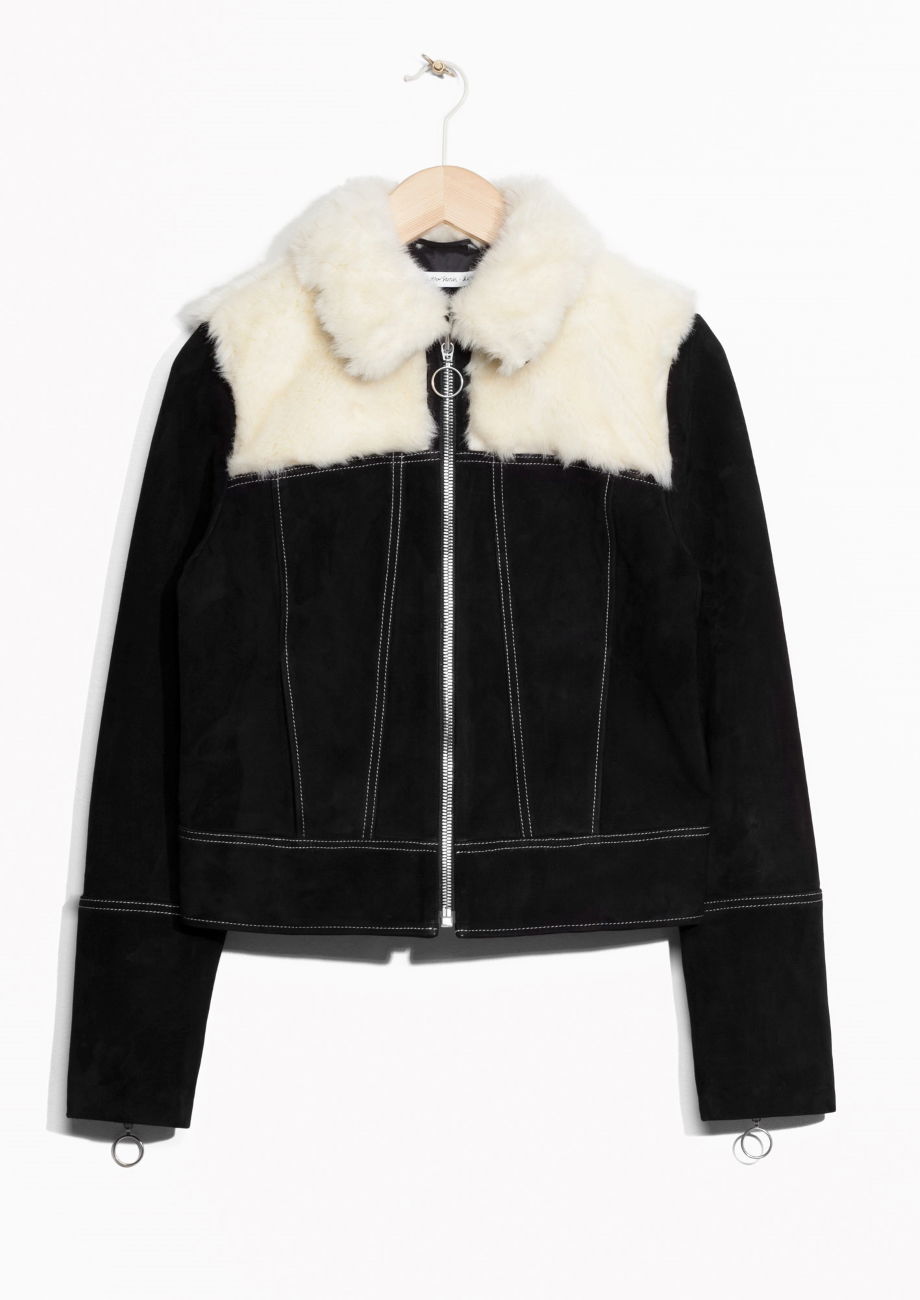 & OTHER STORIES Fuzzy Suede Jacket | Endource