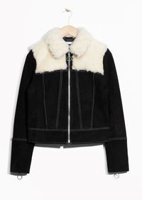 & OTHER STORIES Fuzzy Suede Jacket | endource
