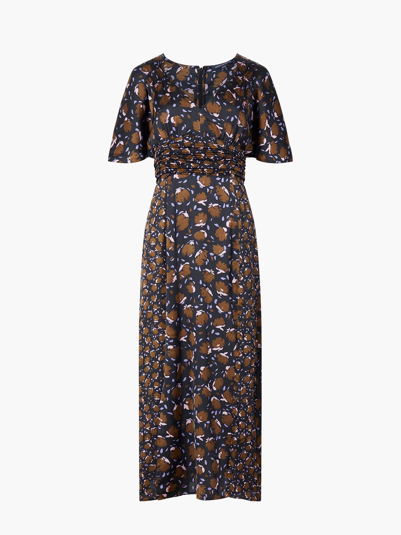 FRENCH CONNECTION Ingrid Inu Satin Drape Midi Dress | endource