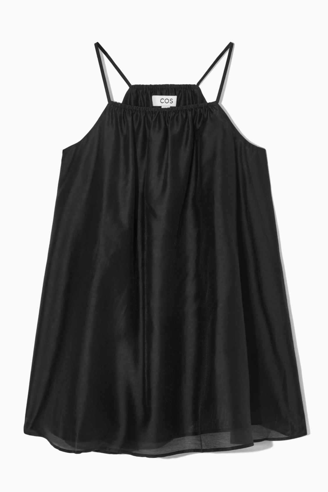 COS Halterneck Tunic-Style Top in BLACK | endource