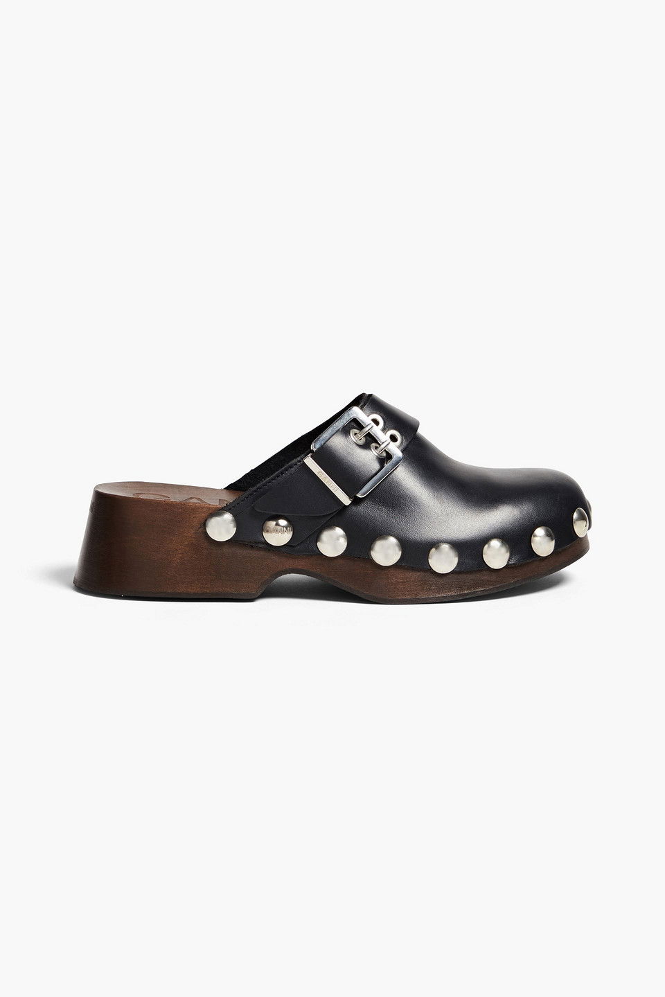 GANNI Studded Leather Clogs | endource