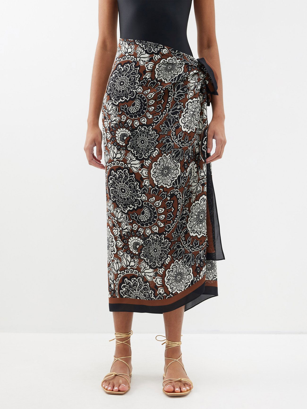 MATTEAU Floral-Print Organic-Silk Sarong | endource