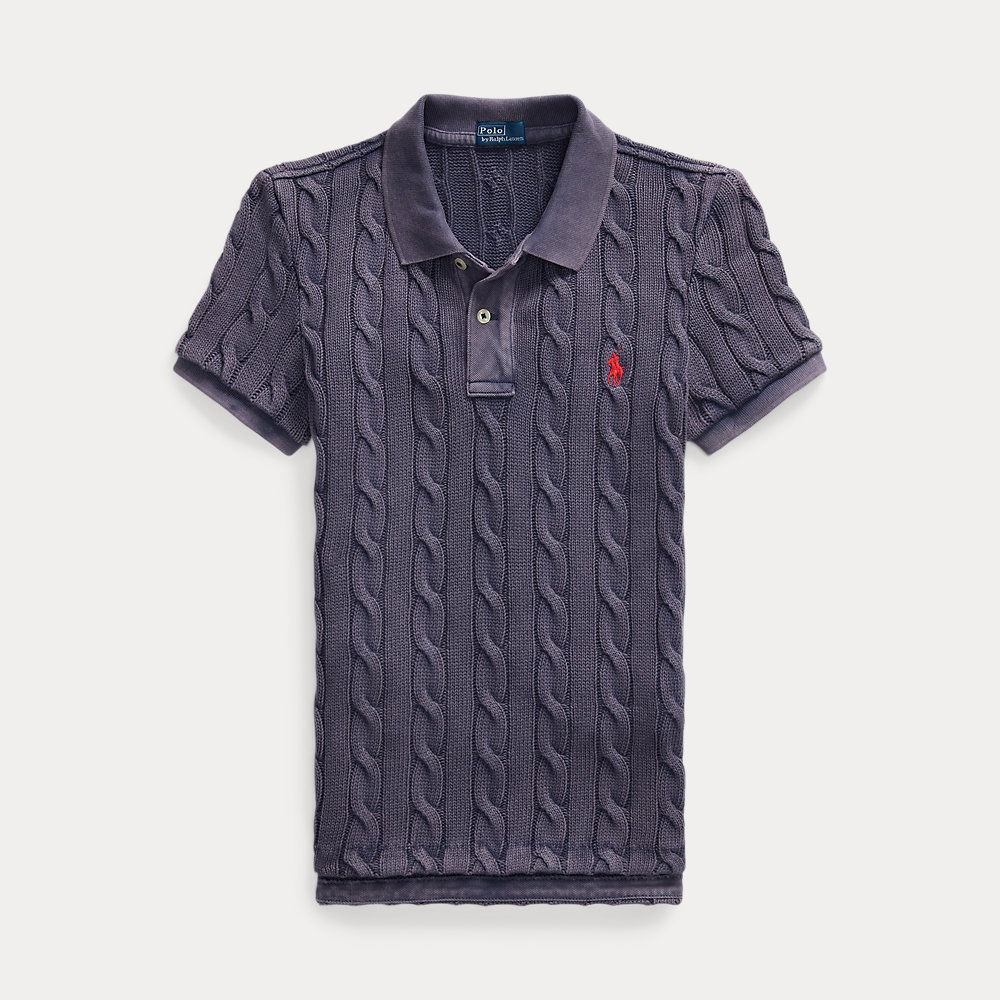 POLO RALPH LAUREN Cable-Knit Polo Shirt | endource
