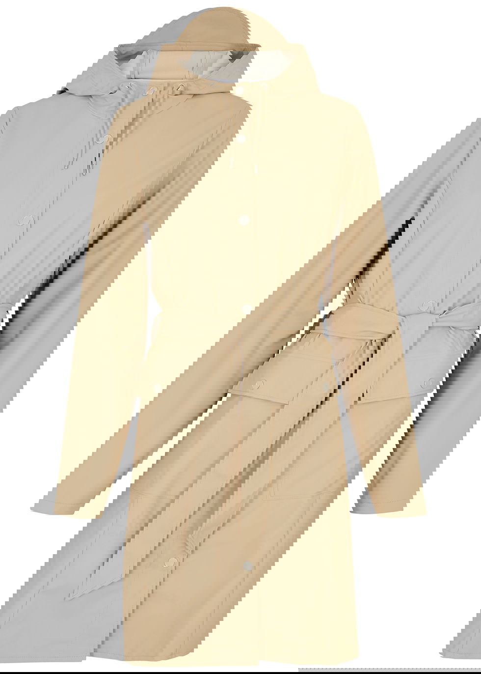 RAINS Belted Hooded Rubberised Jacket | endource