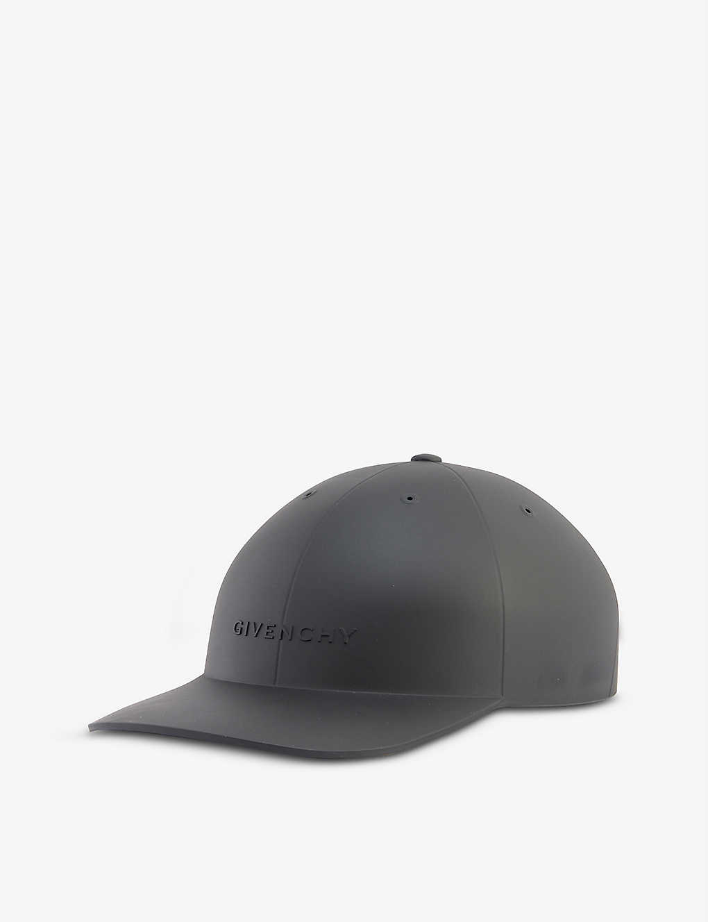 GIVENCHY Brand-Embossed Rubber Baseball Cap in BLACK | endource