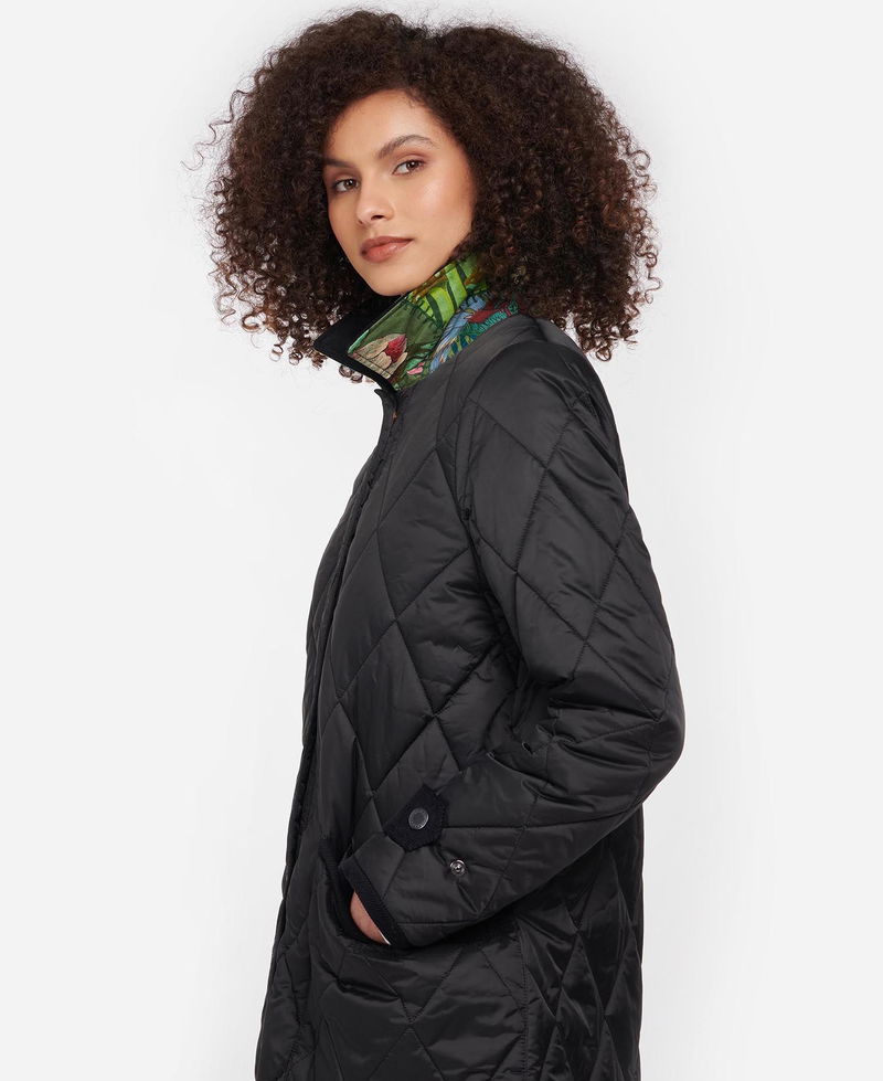 BARBOUR House of Hackney x Barbour - Hoxton Quilted Jacket in Black/Saturnalia | endource