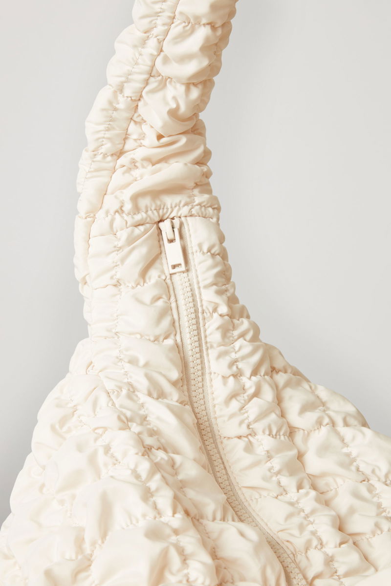 COS Recycled Polyester Quilted Oversized Shoulder Bag in Off-white ...