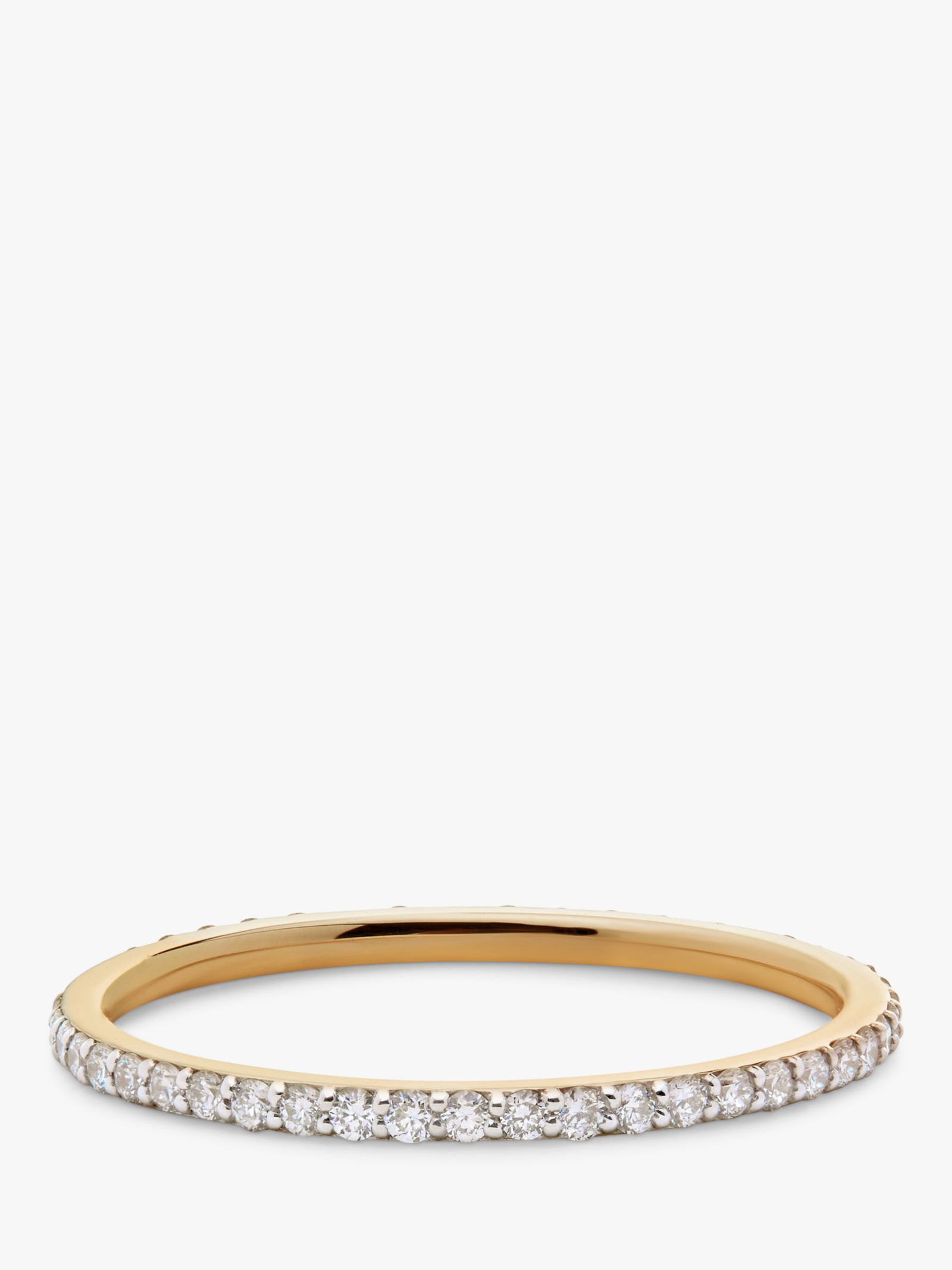 MONICA VINADER 14ct Yellow Gold Diamond Eternity Ring in Gold | endource