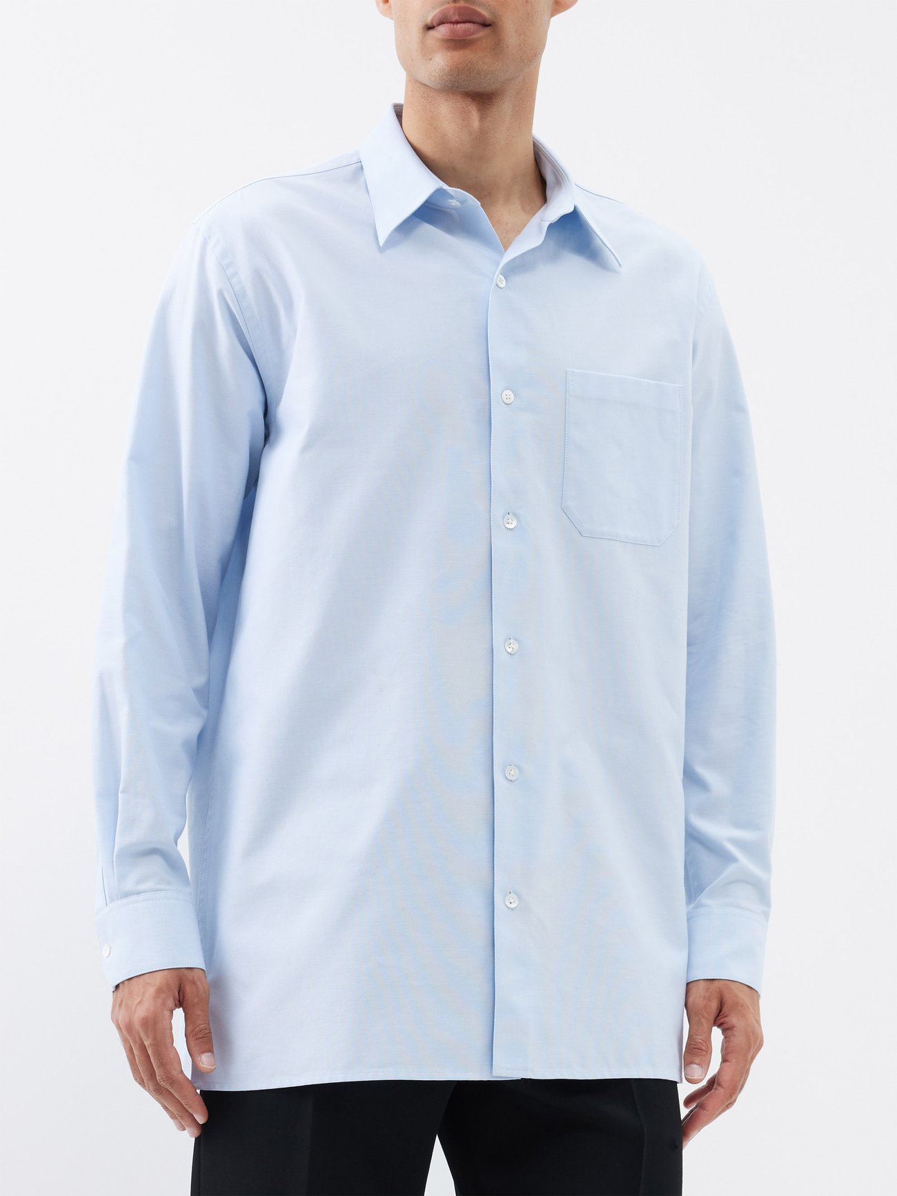 THE ROW Melvin Oversized Cotton-Oxford Shirt | endource