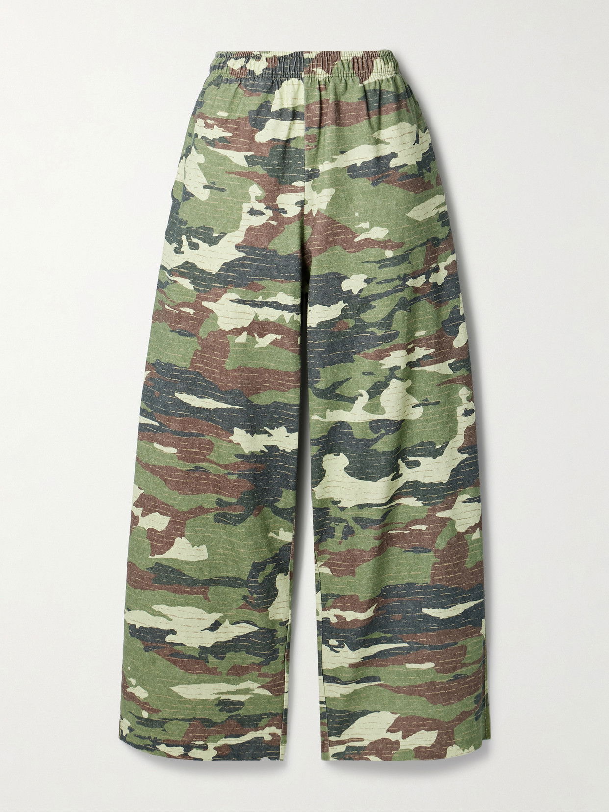 ACNE STUDIOS Printed Organic Cotton-Jersey Track Pants in Multi | endource