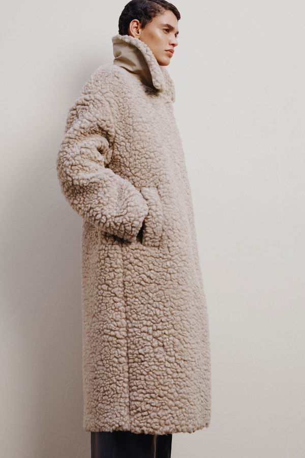 COS Wool Teddy Fleece Coat | endource