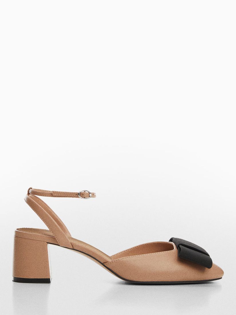 MANGO Megan Bow Detail Shoes in Light Pink | Endource