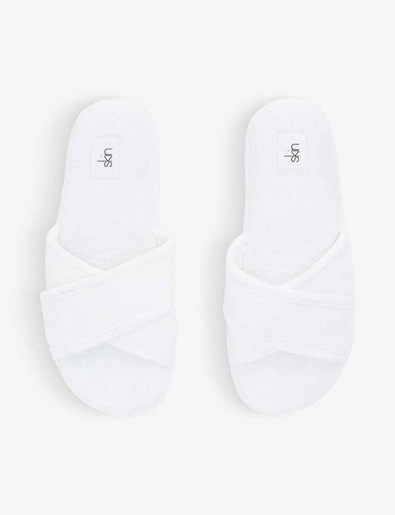 SKIN Kyoto Cross-Over Slippers in BLACK | Endource