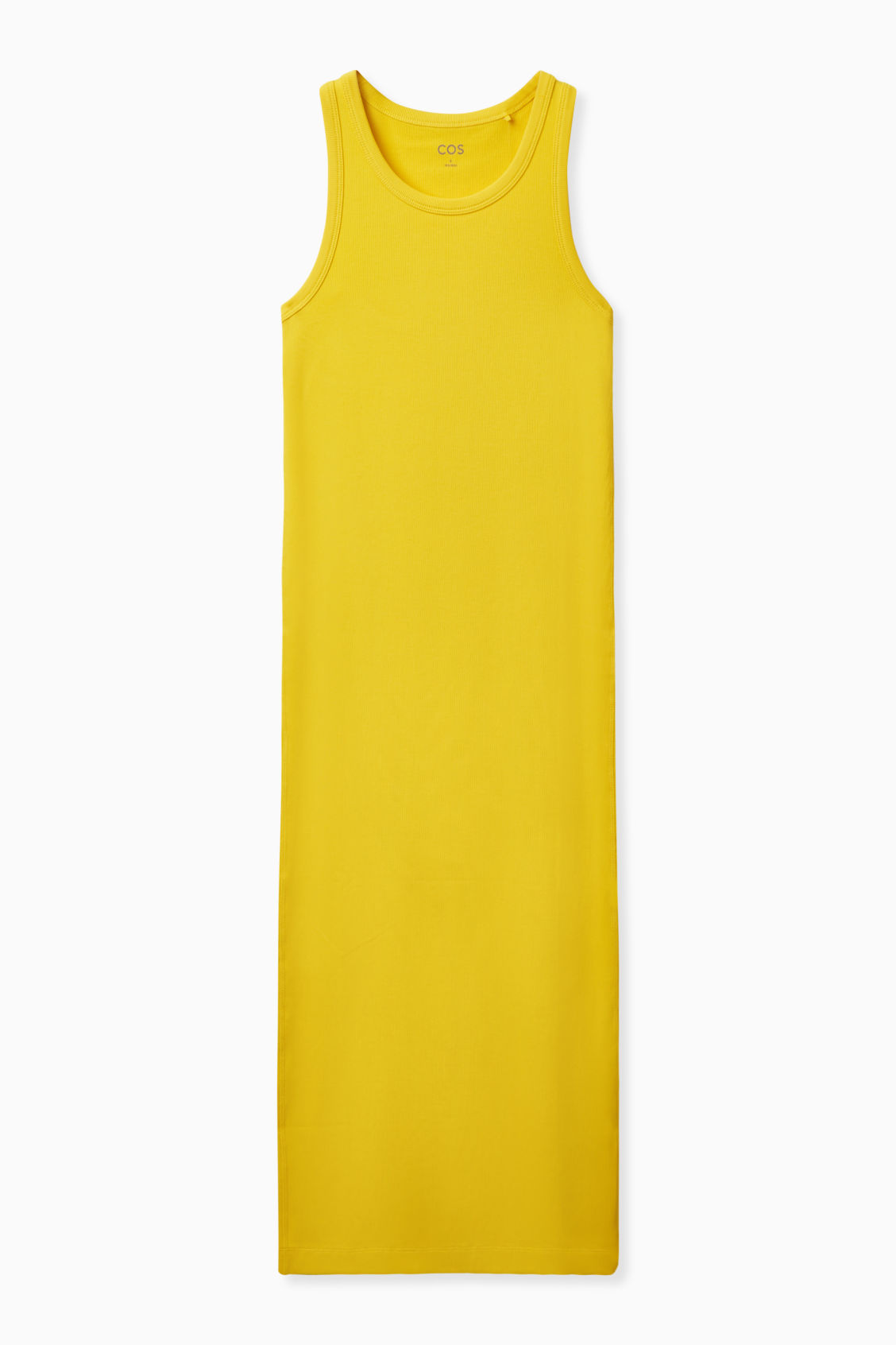 COS Ribbed Tube Dress in YELLOW | endource