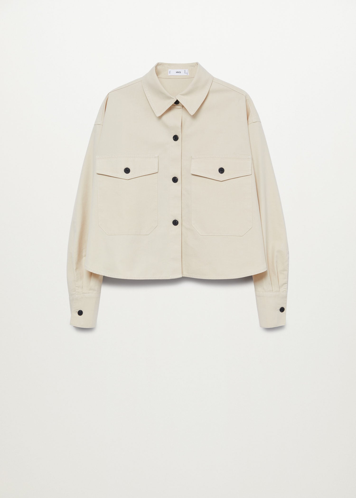 MANGO Cropped Cotton Overshirt | endource