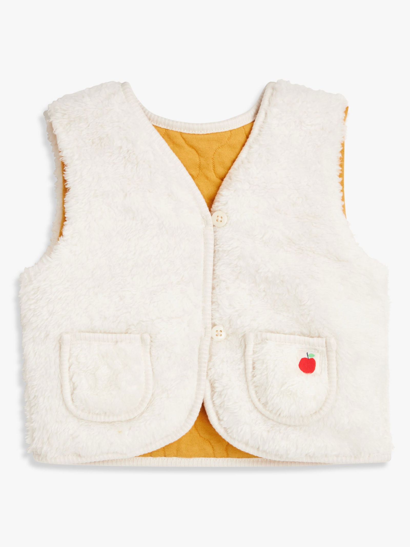 JOHN LEWIS Baby Borg Reversible Gilet in Multi | endource