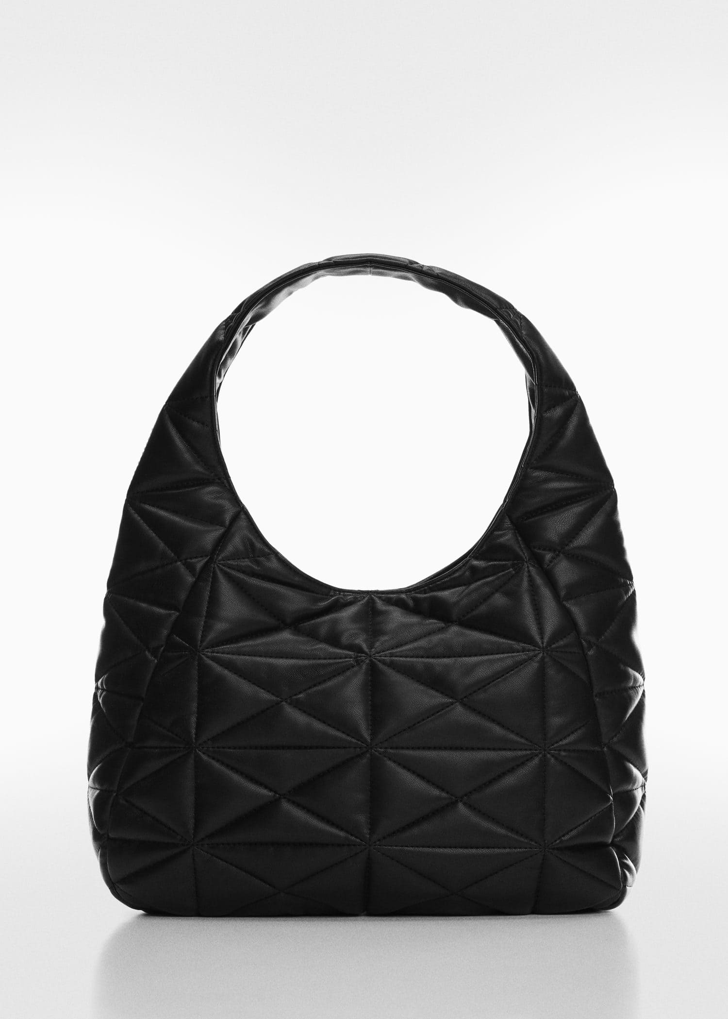 MANGO Quilted Shoulder Bag in Black | endource
